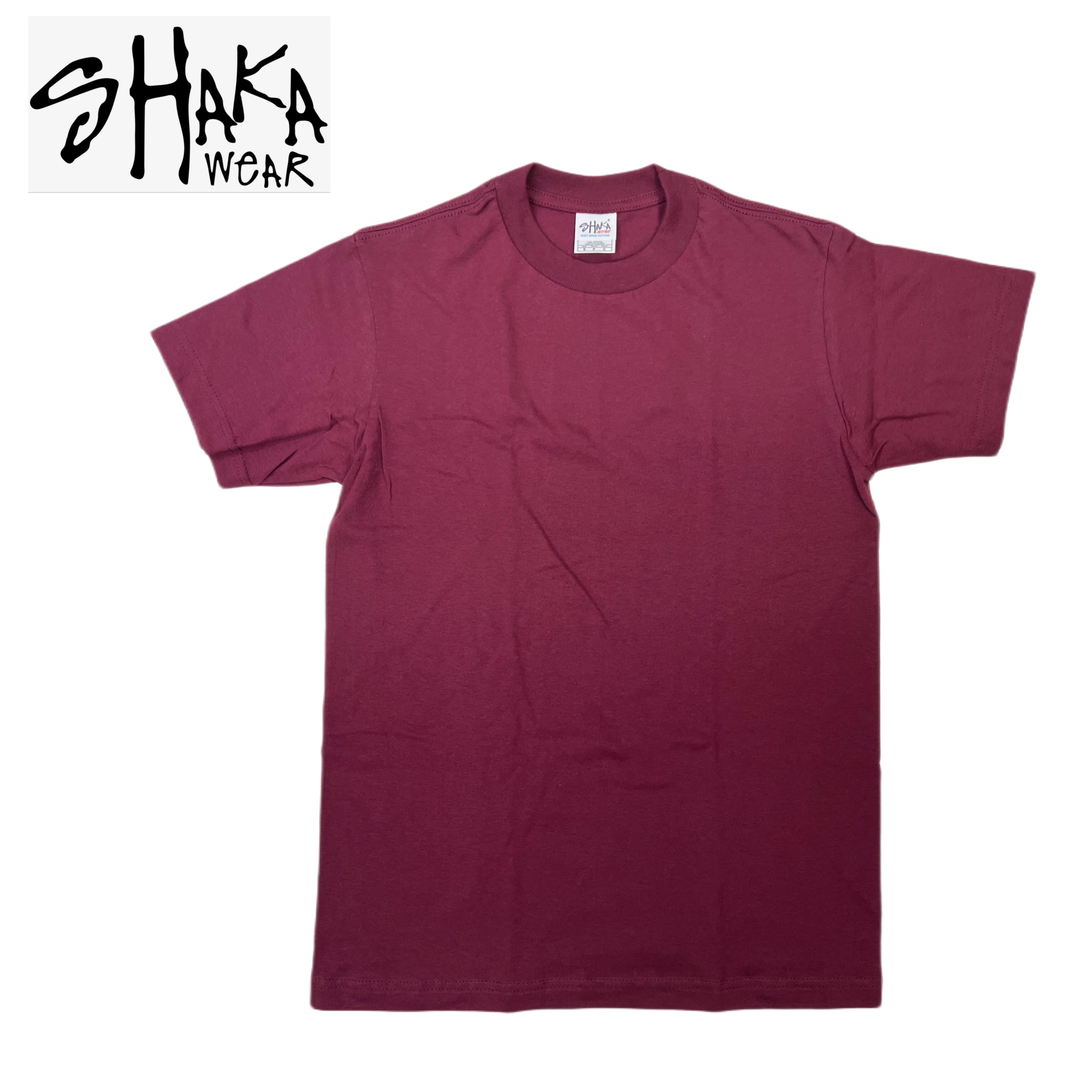 Shaka Wear 6.0 oz Active Short Sleeve T-Shirt (Burgundy/Dark Grey/Red/