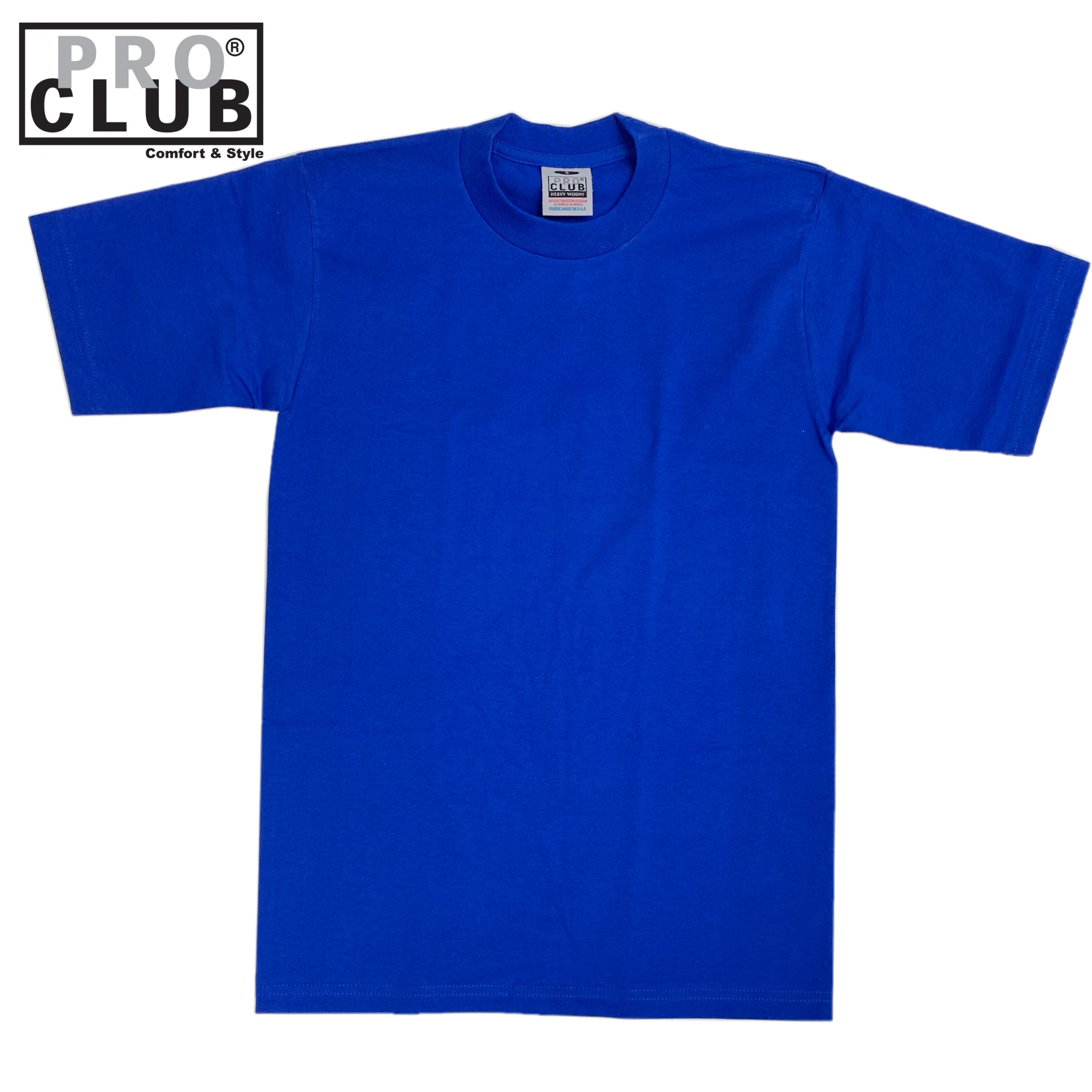 Pro Club Men's Heavyweight Cotton Short Sleeve Crew Neck T-Shirt (More