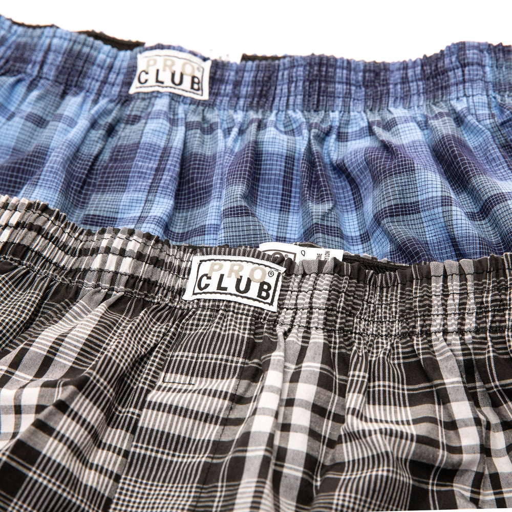 Pro Club Men's 2-Pack Classic Woven Boxers (Mix Colors)